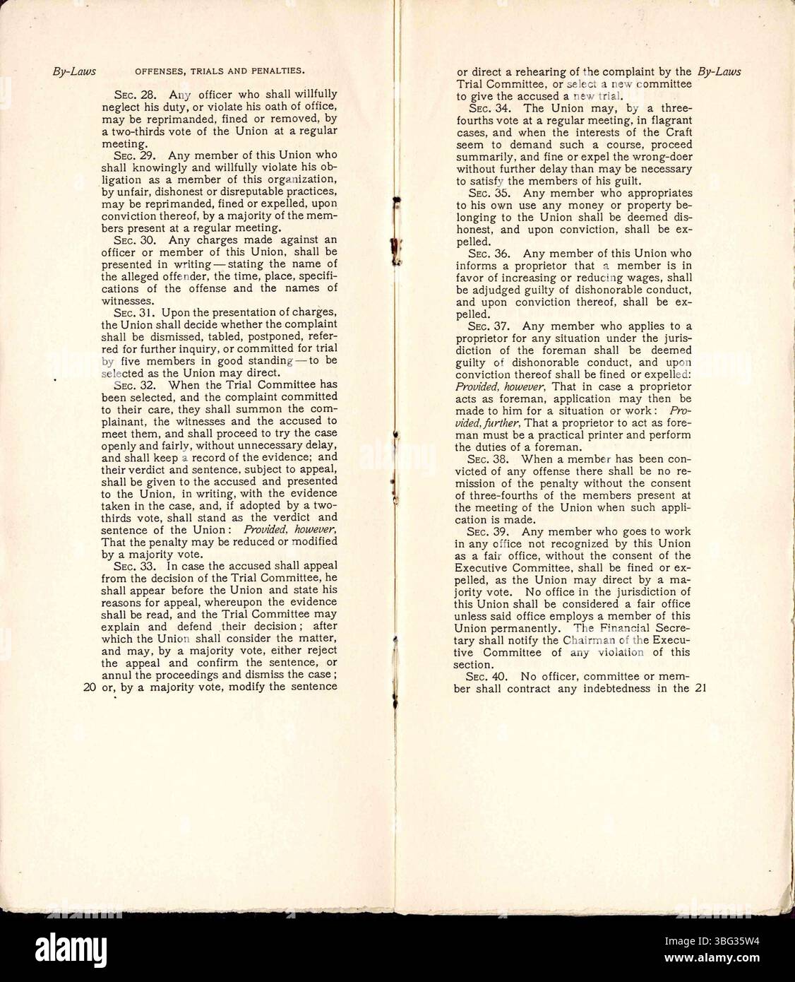 This page from the 1900 constitution, by-laws, and scale of prices of ...