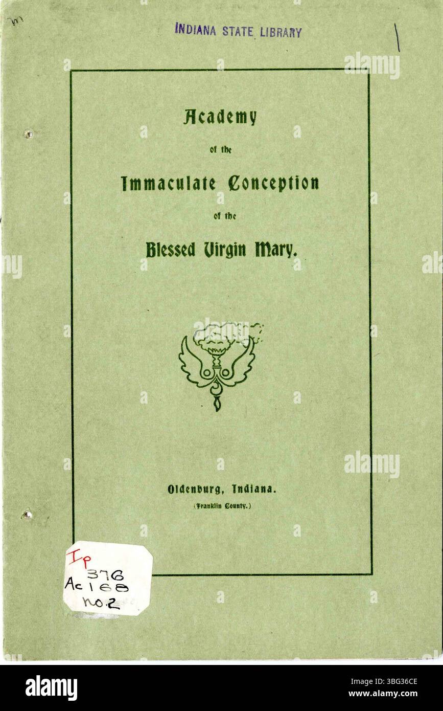 This 1913 pamphlet about the Academy of the Immaculate Conception of ...