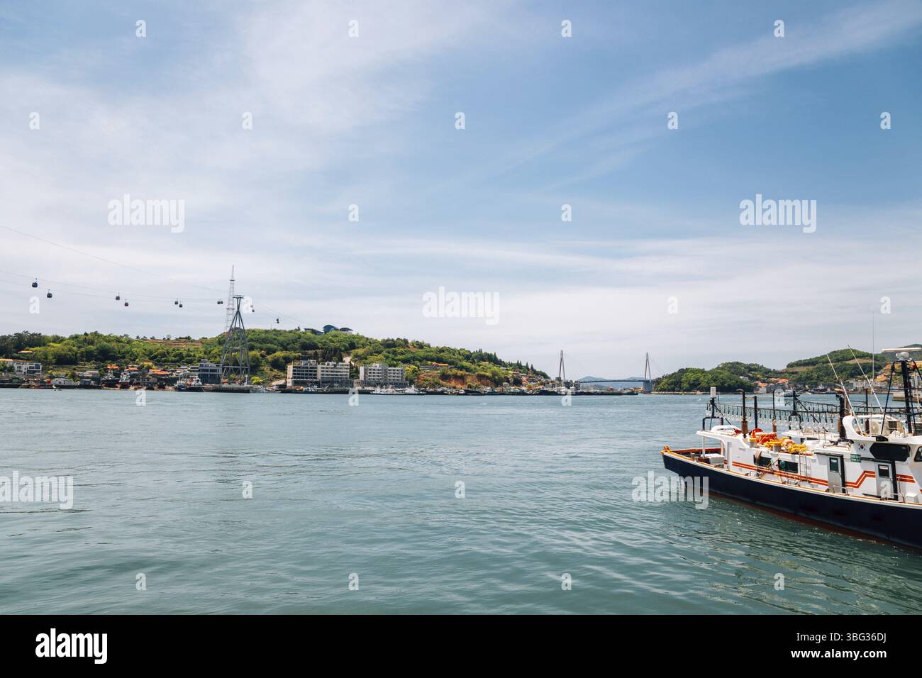 Dolsan bridge and seaside village in Yeosu, Korea Stock Photo - Alamy
