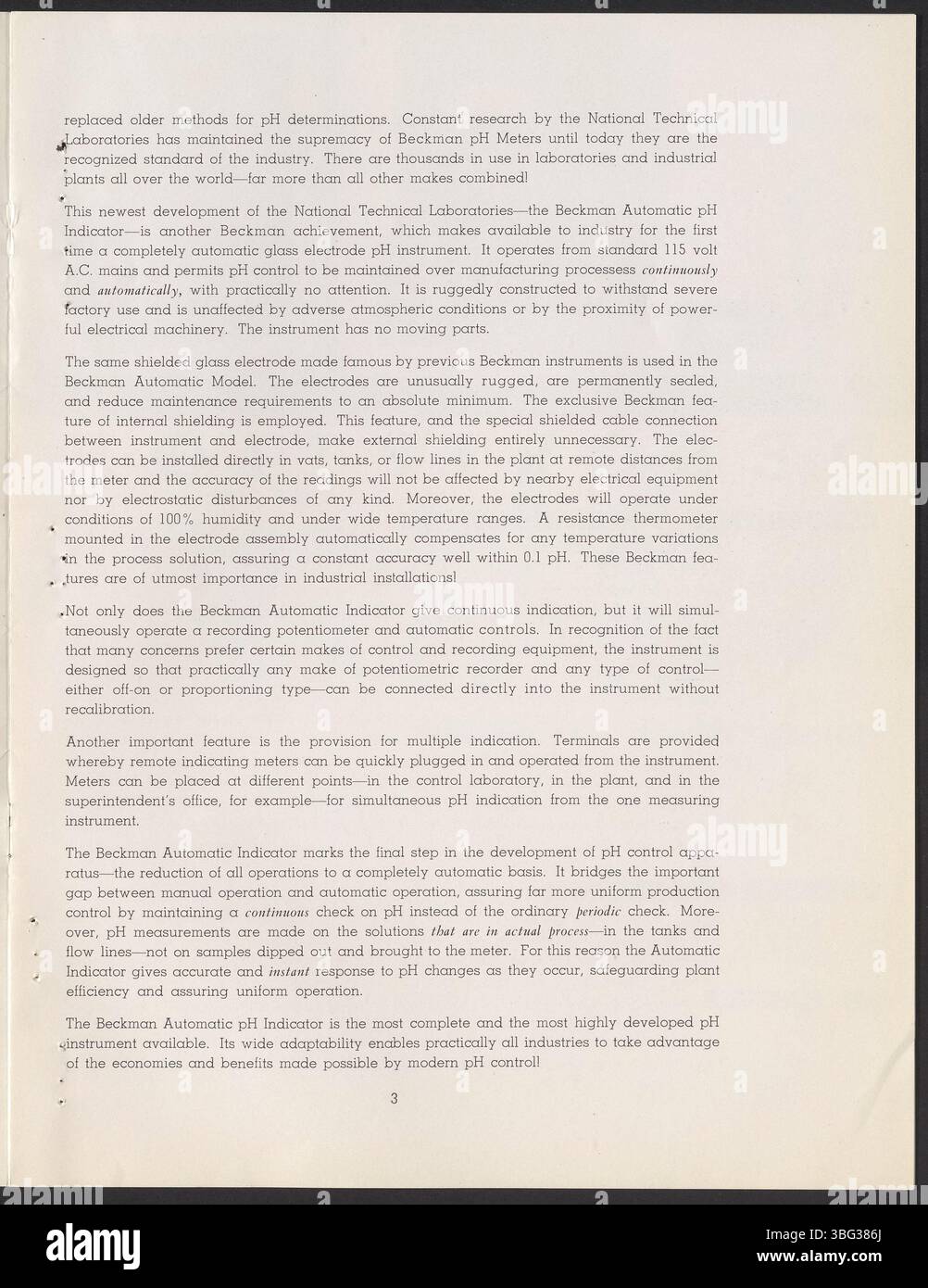 The 1939 brochure details the Beckman Model R pH meter, designed for ...