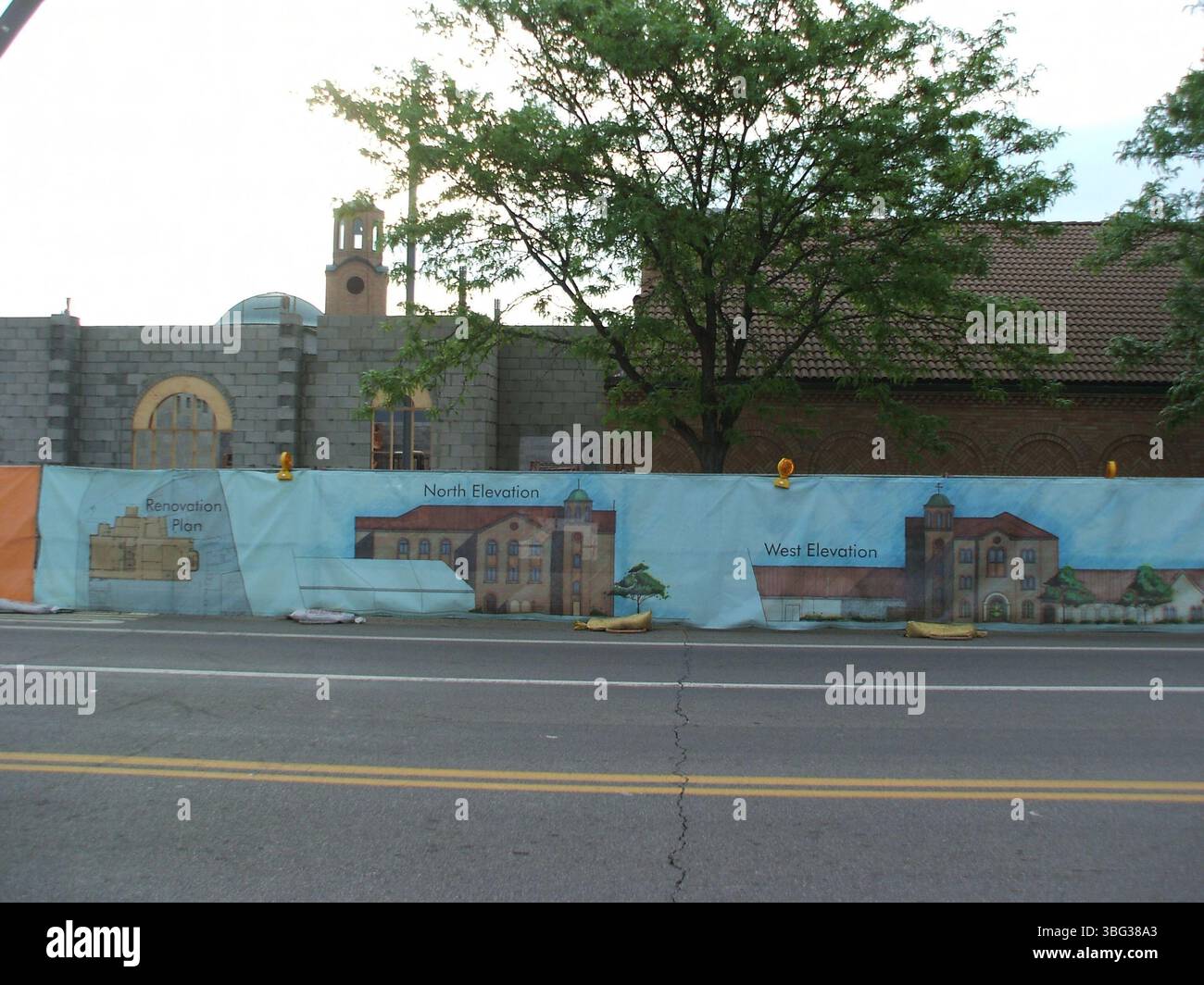 In 2008, this photograph captures the construction work at the ...