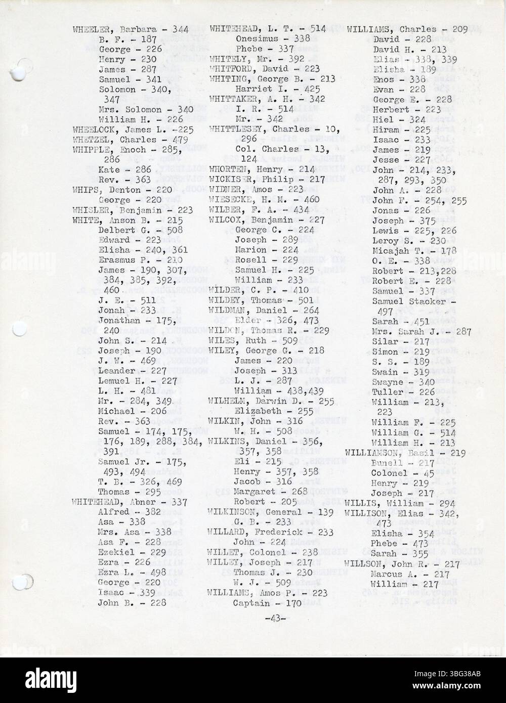 This part of the index in Brister's Centennial History of Newark and ...