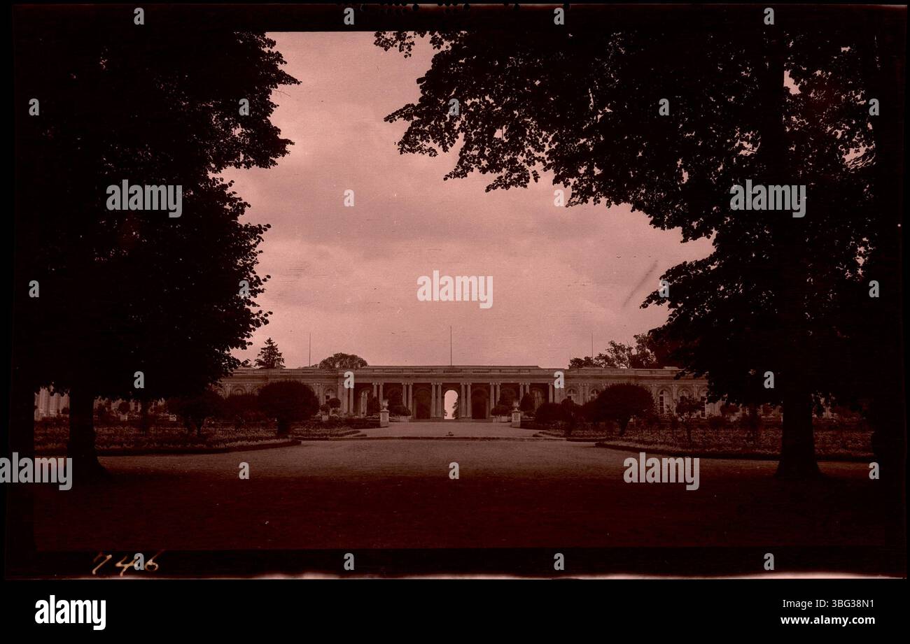 A 1913 photograph of the Grand Trianon at Versailles, featuring its ...