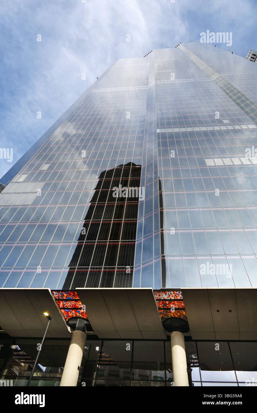 LONDON, UK - MAY 31, 2025: Reflection of Tower 42 in 22 Bishopsgate ...