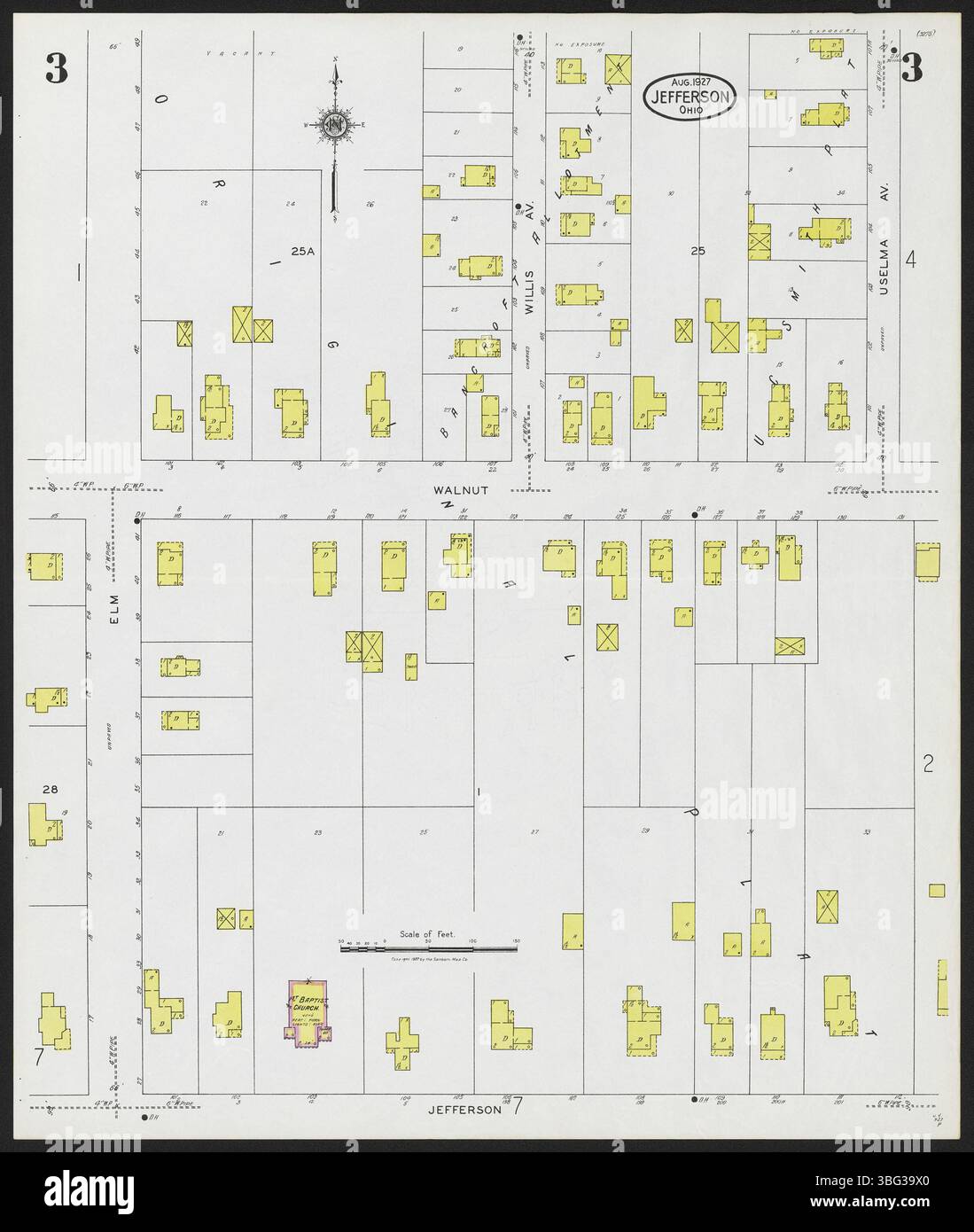 This page from the 1927 Sanborn map of Jefferson, Ashtabula County ...