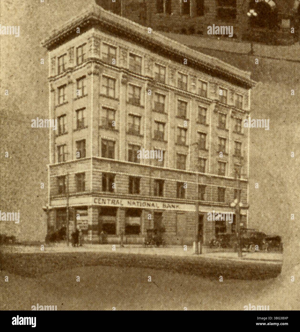 The Central National Bank Building, a six-story structure, was ...