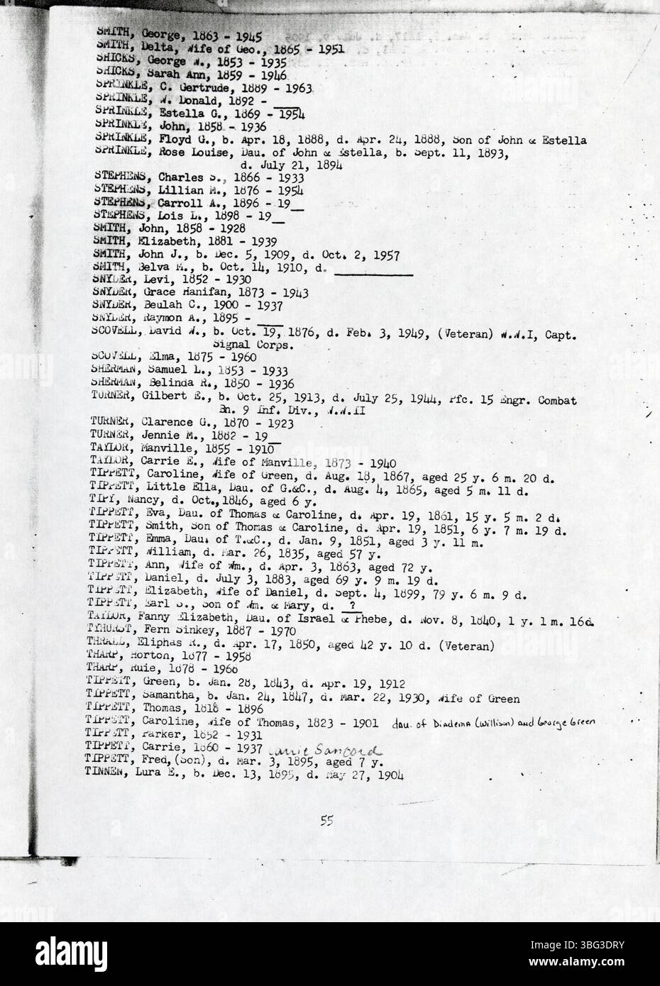 The 1971 collection of cemetery inscriptions from the Johnstown ...
