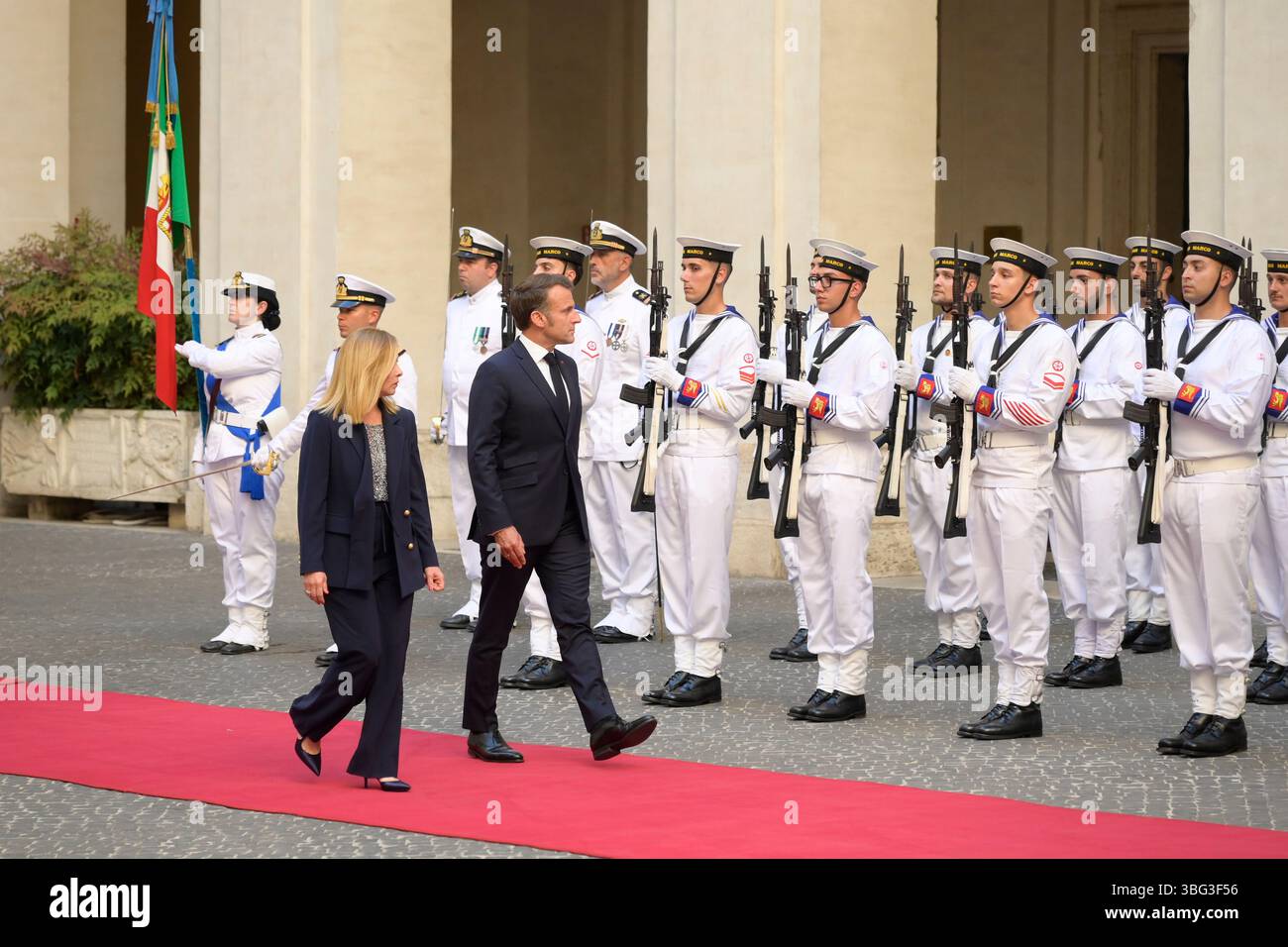 Rome, Italy. 03rd June, 2025. Prime Minister of Italy Giorgia Meloni (L ...
