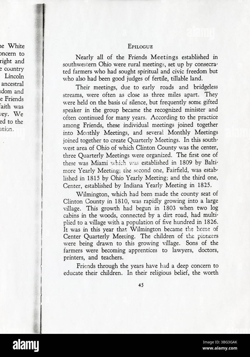 This history investigates the migration of Quakers to Southwest Ohio ...