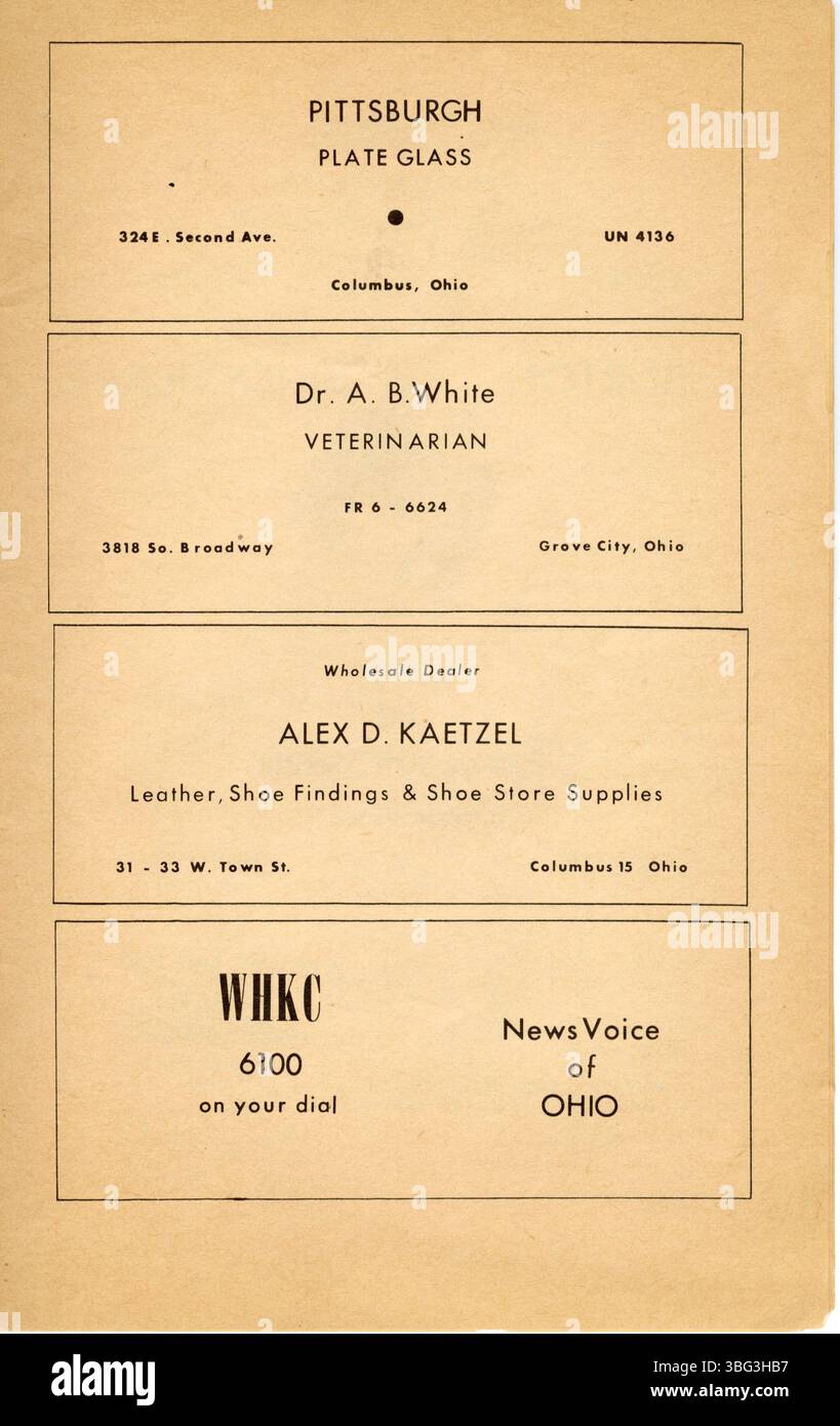 The Official Race Program for the 1954 Ohio State Fair highlights the ...