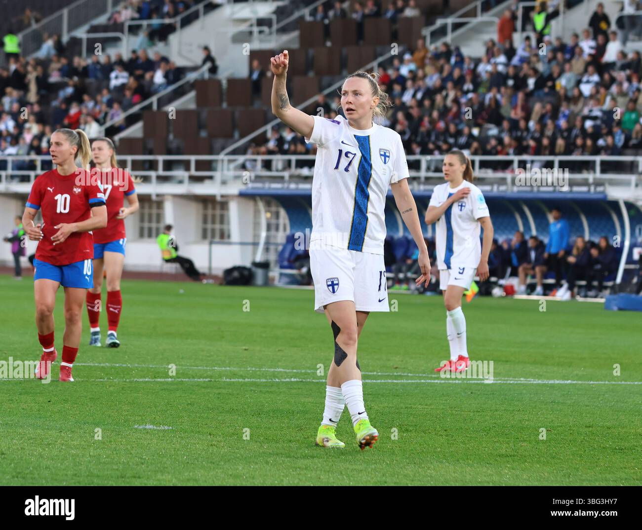 Sanni Franssi (17 Finland) during the UEFA Women's Nations League game ...
