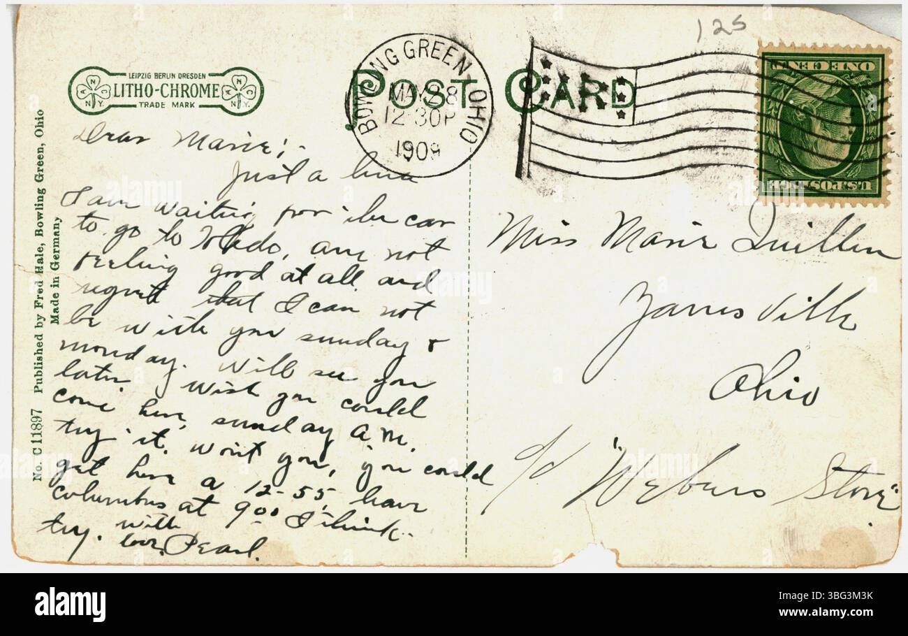 A 1909 photograph of the Wood County Jail in Bowling Green, Ohio. The ...