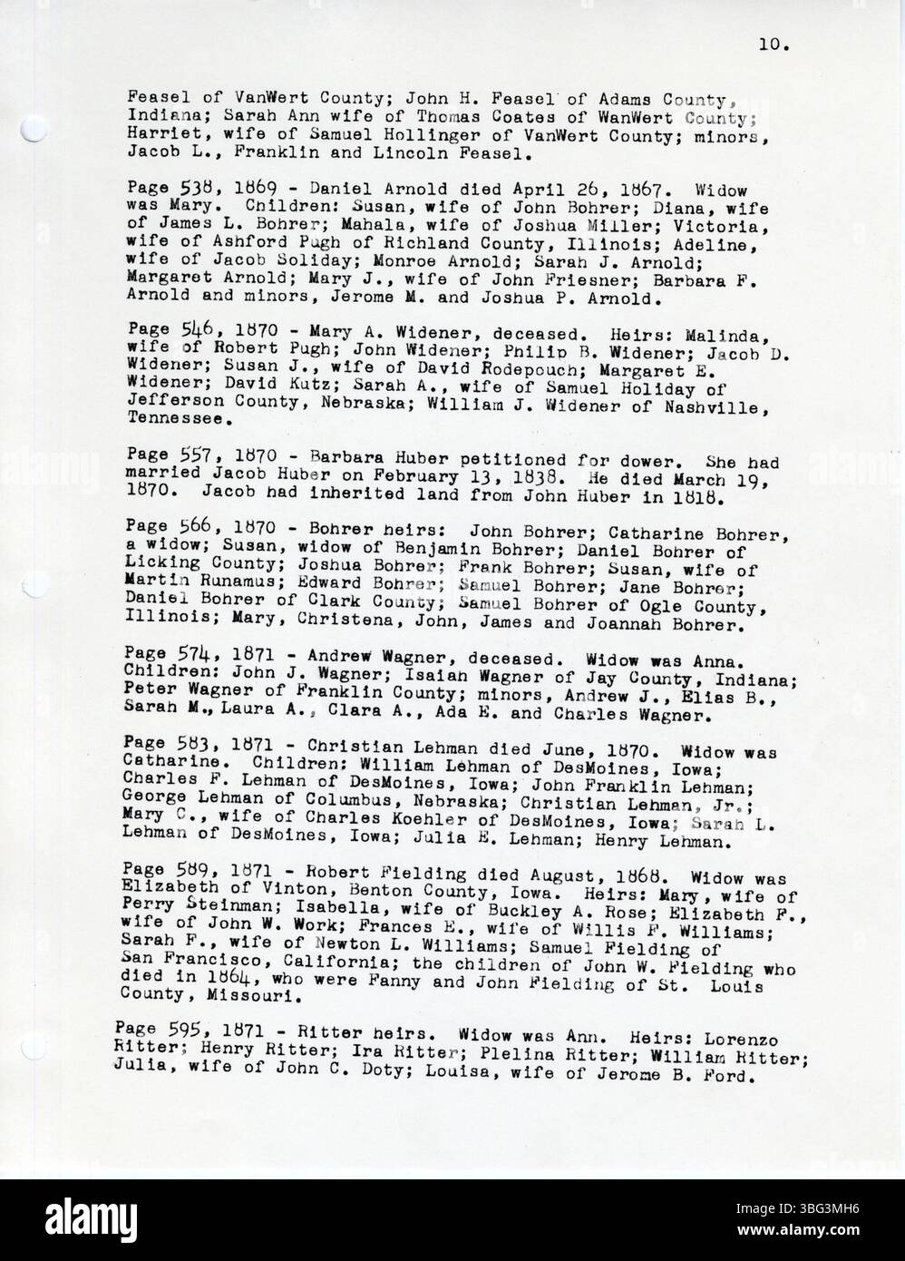 This page includes partition record abstracts from volume 2D of ...