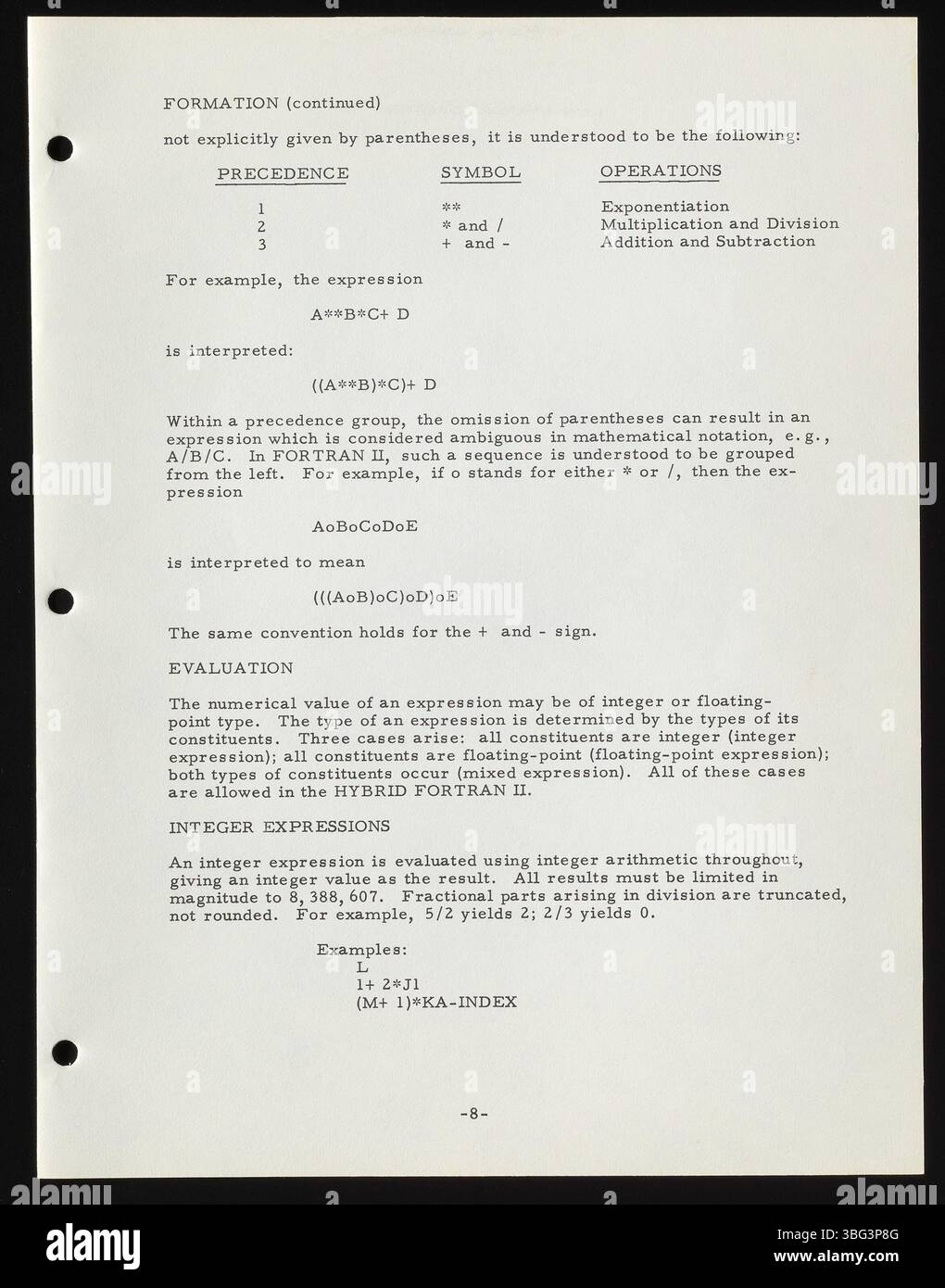 This instruction manual covers the Beckman/SDS Hybrid Fortran II system ...