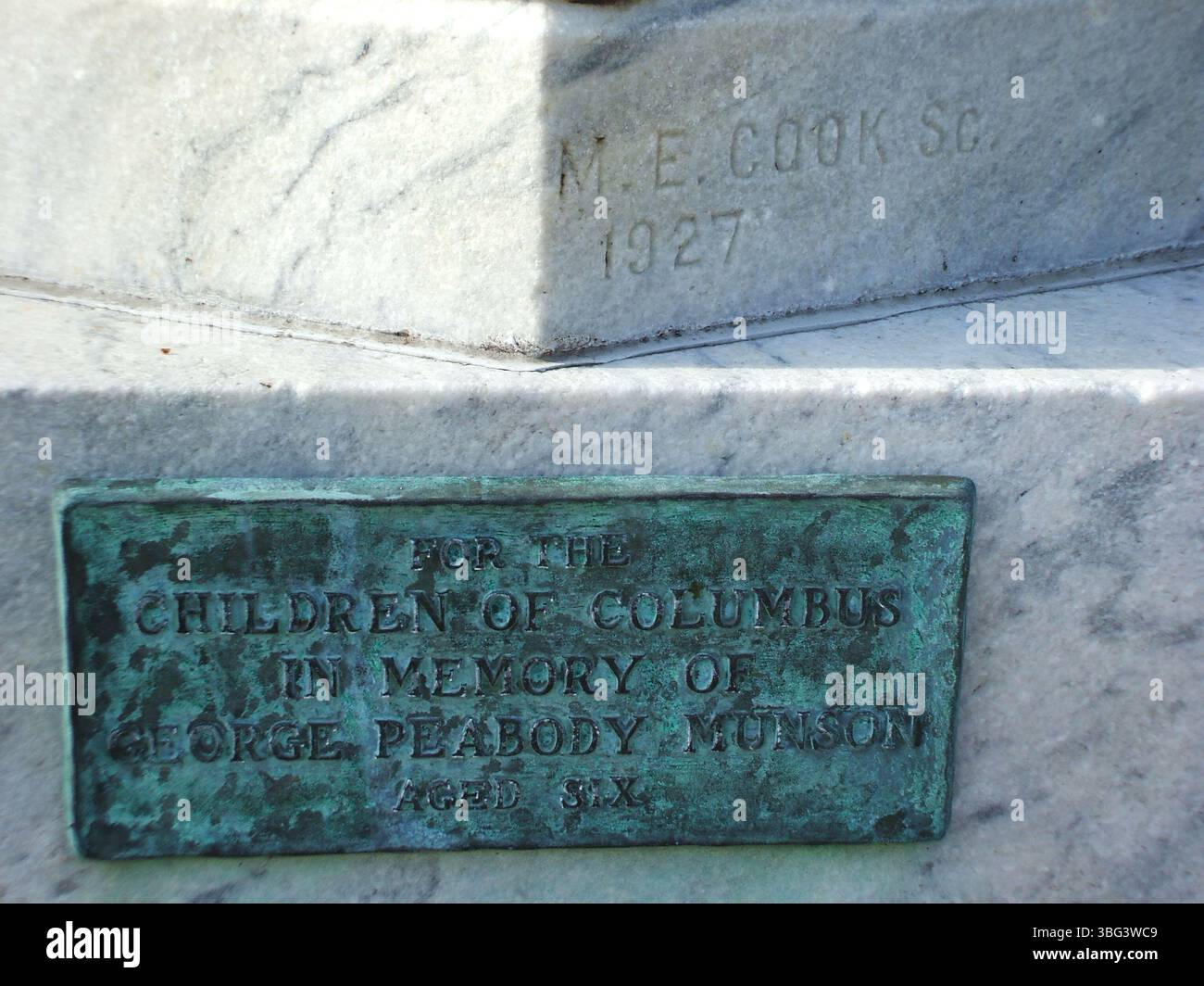 Photograph of the Peter Pan statue located in front of the Columbus ...