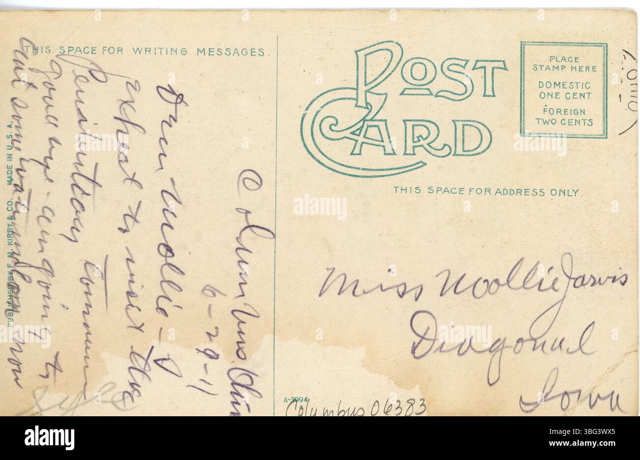 A color postcard depicting the Ohio Penitentiary in Columbus, Ohio ...