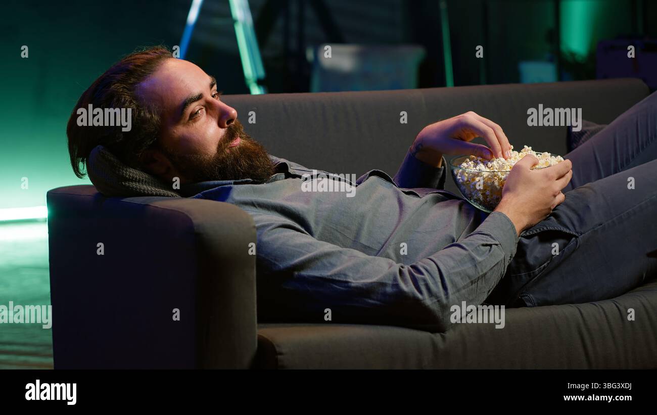 Night leisure home cinema amused hi-res stock photography and images ...