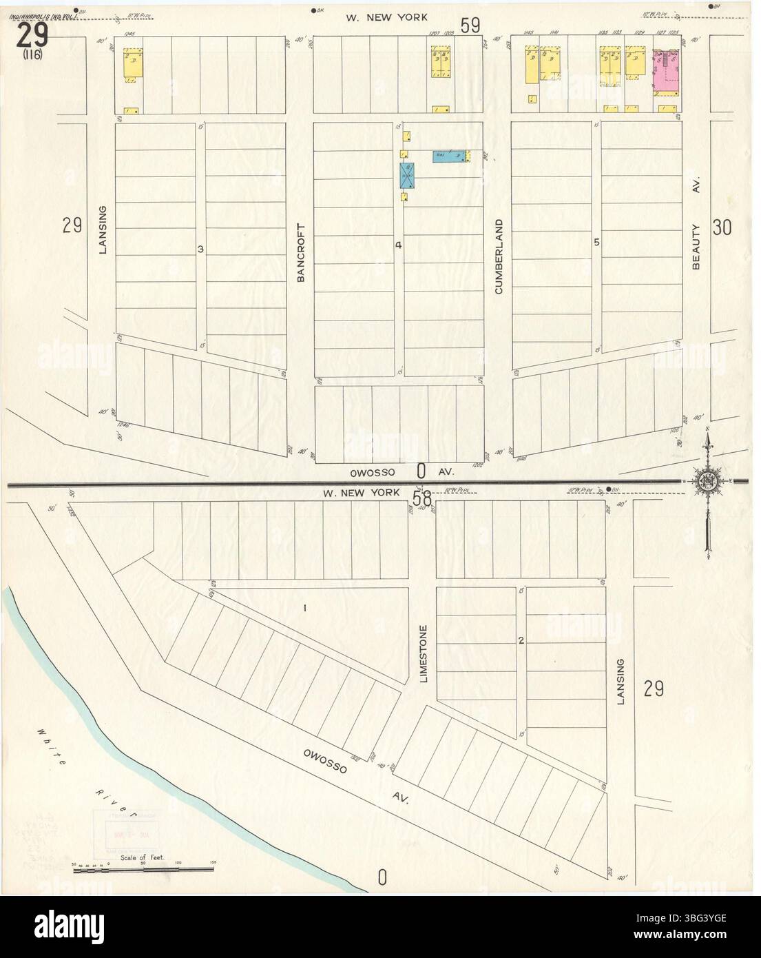 This 1915 Sanborn map of Indianapolis covers key sections of the city ...