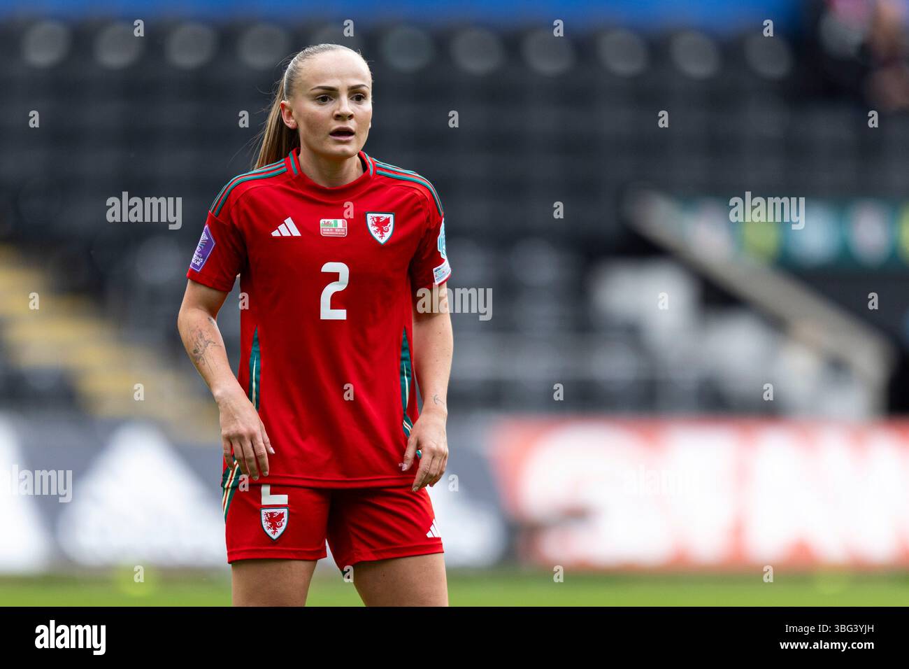 Swansea, UK. 03rd June, 2025. Lily Woodham of Wales in action. Wales v ...