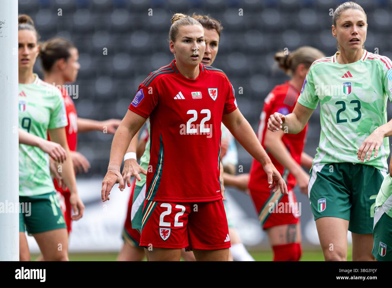 Swansea, UK. 03rd June, 2025. Alice Griffiths of Wales in action. Wales ...