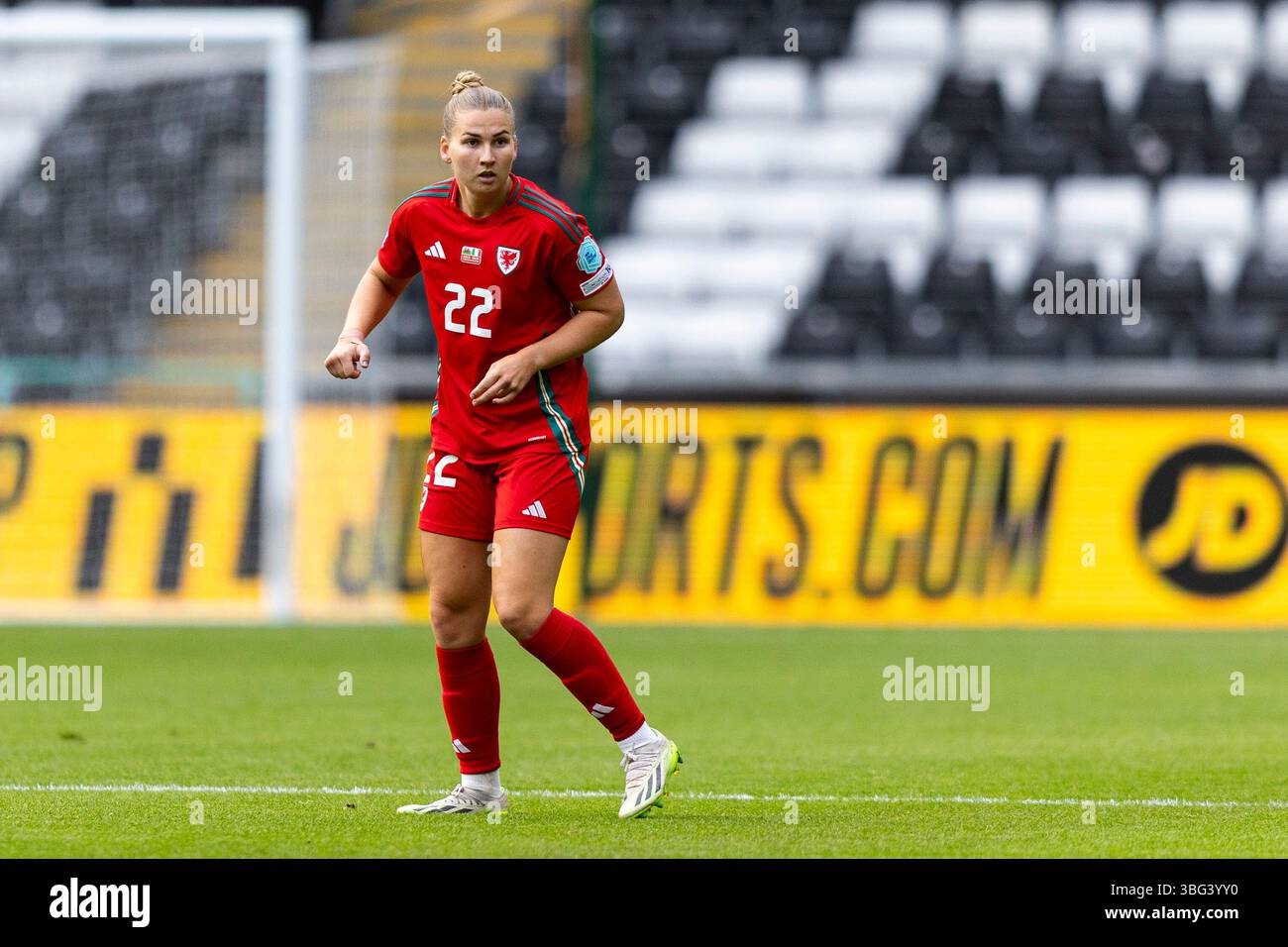 Swansea, UK. 03rd June, 2025. Alice Griffiths of Wales in action. Wales ...