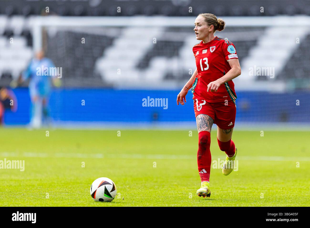 Swansea, UK. 03rd June, 2025. Rachel Rowe of Wales in action. Wales v ...