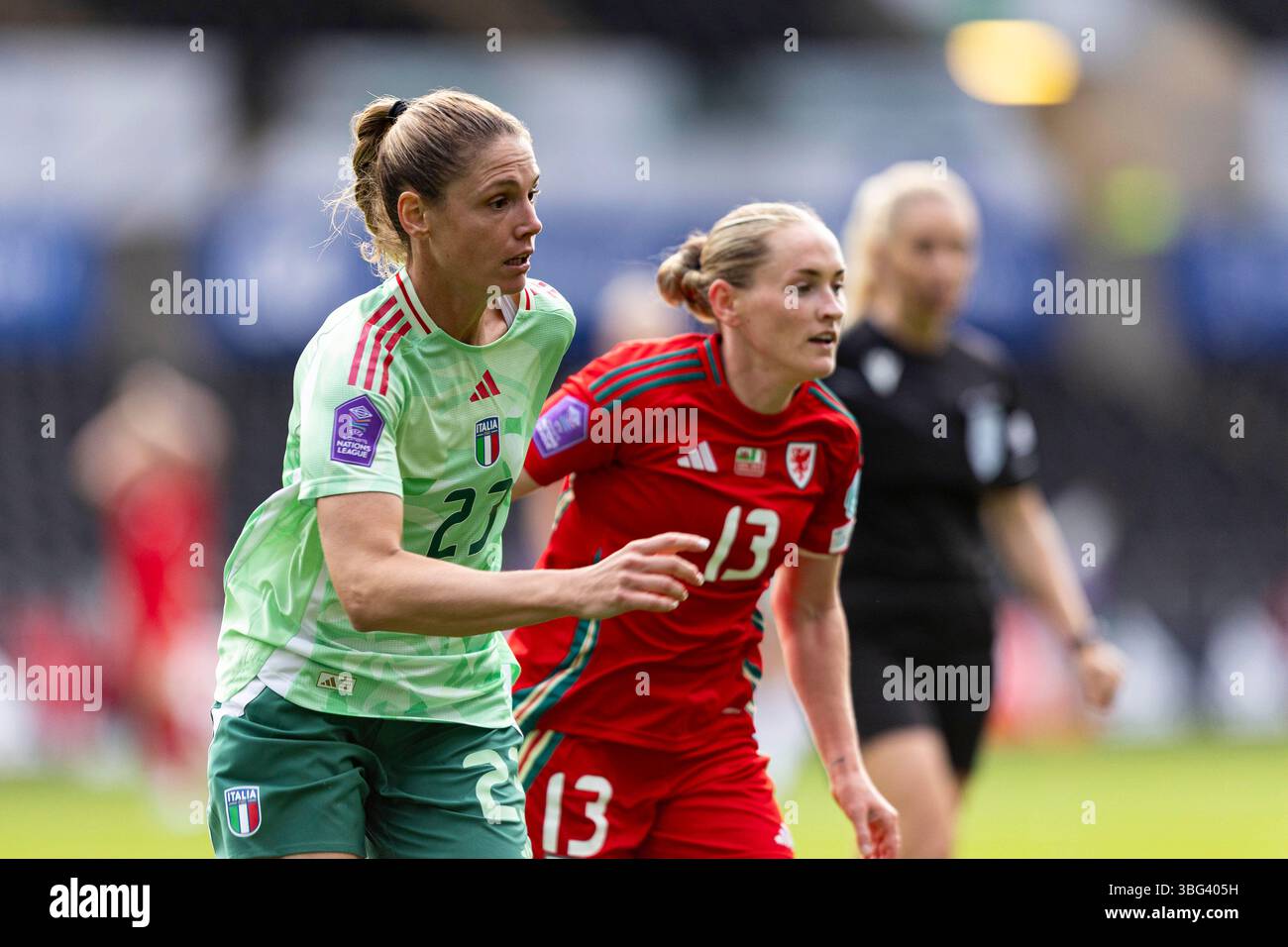Swansea, UK. 03rd June, 2025. Cecilia Salvai of Italy in action. Wales ...