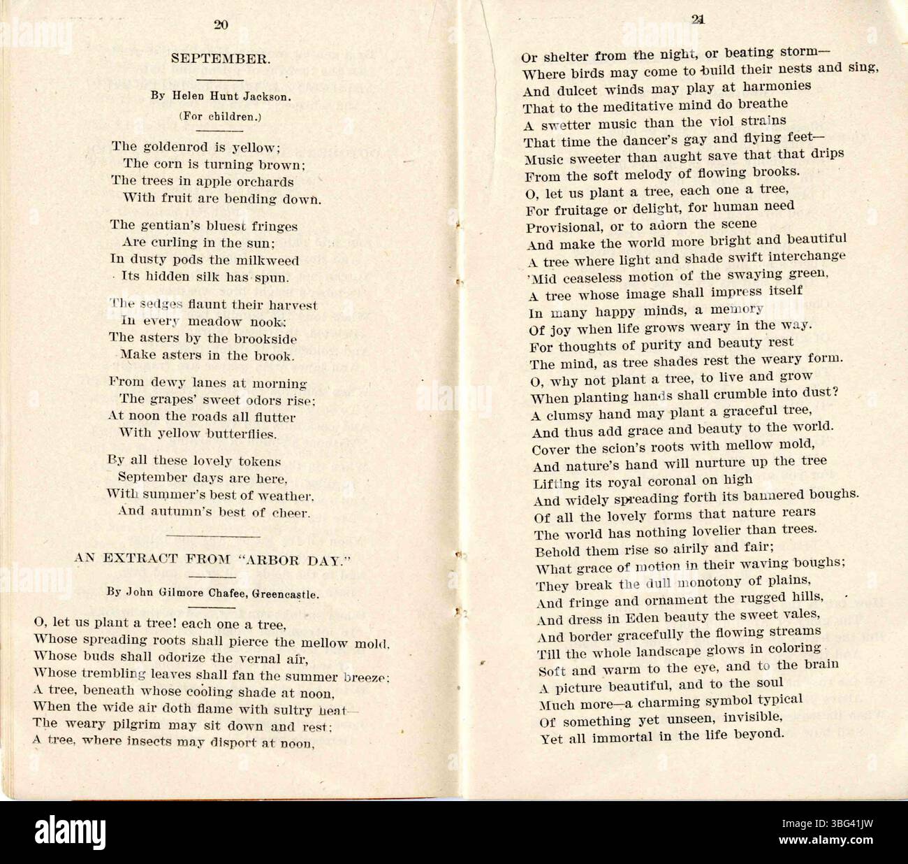 1899 page from the Arbor and Bird Day booklet, featuring Indiana bird ...