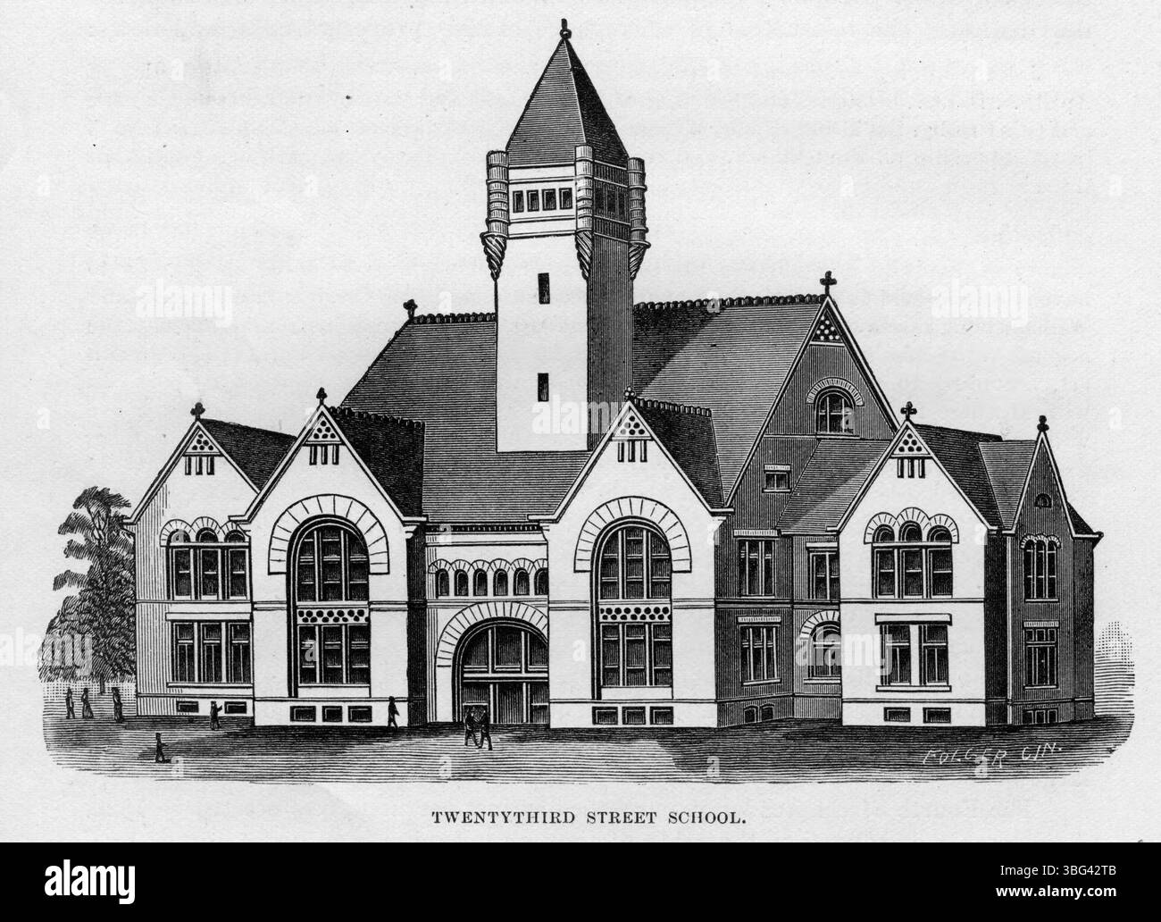 Columbus elementary school Black and White Stock Photos & Images - Alamy