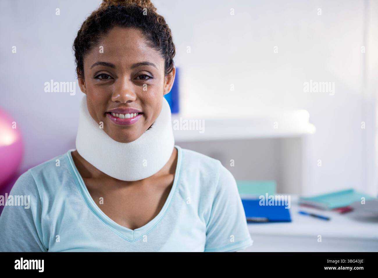 Neck recovery rehabilitation blue hi-res stock photography and images ...