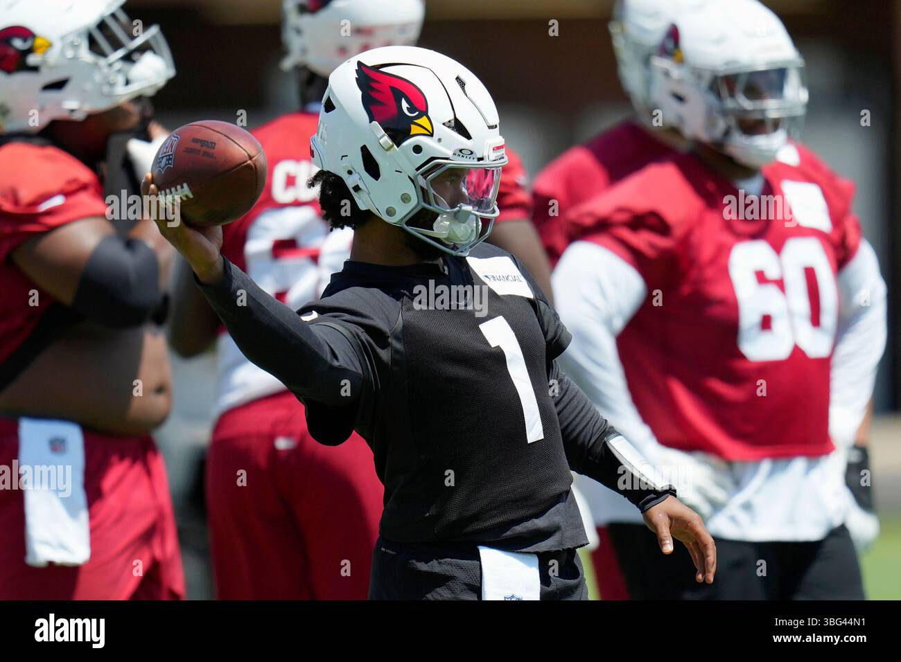 Arizona Cardinals quarterback Kyler Murray makes a throw during an NFL ...