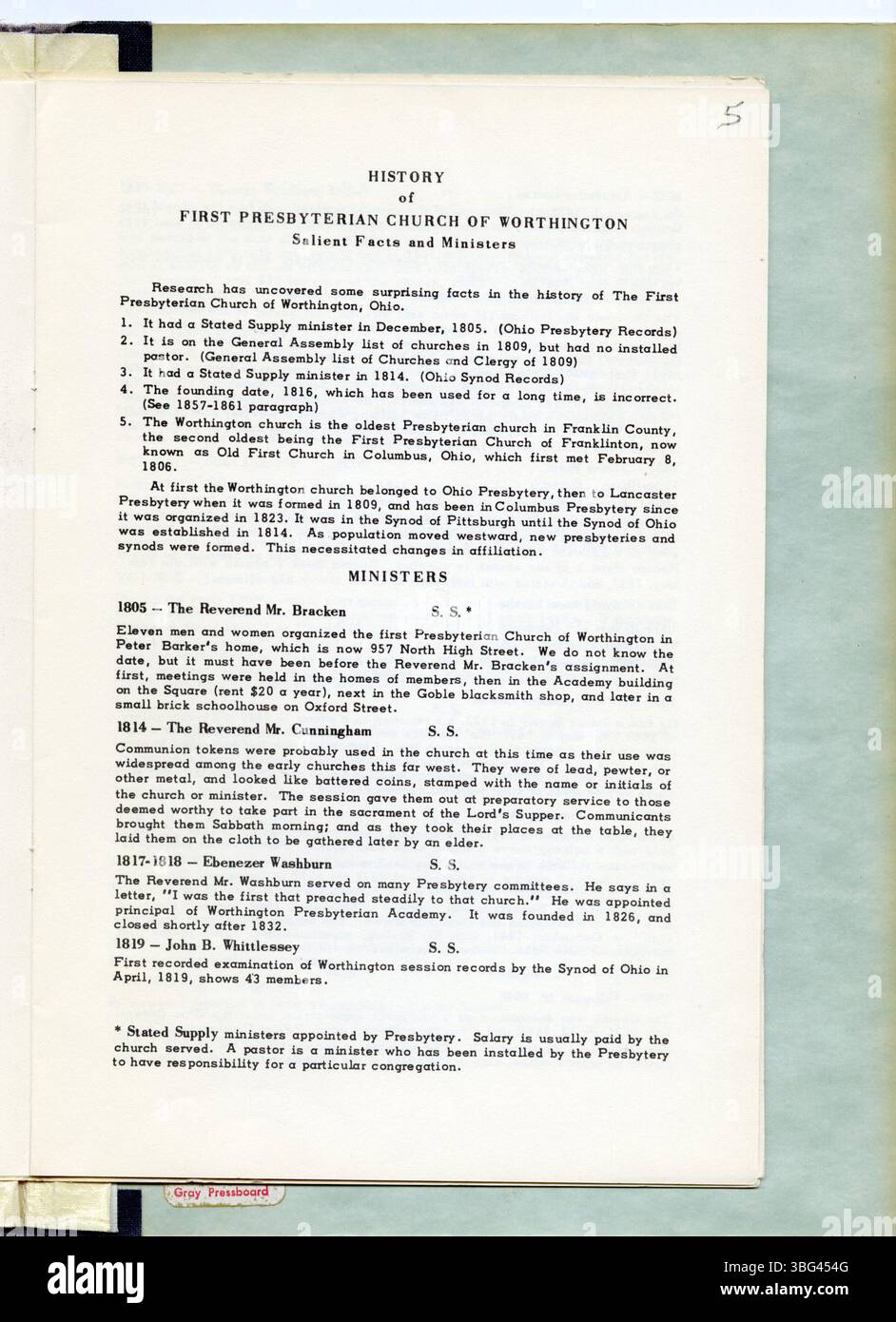 This page offers further documentation of the sesquicentennial celebration of the First ...