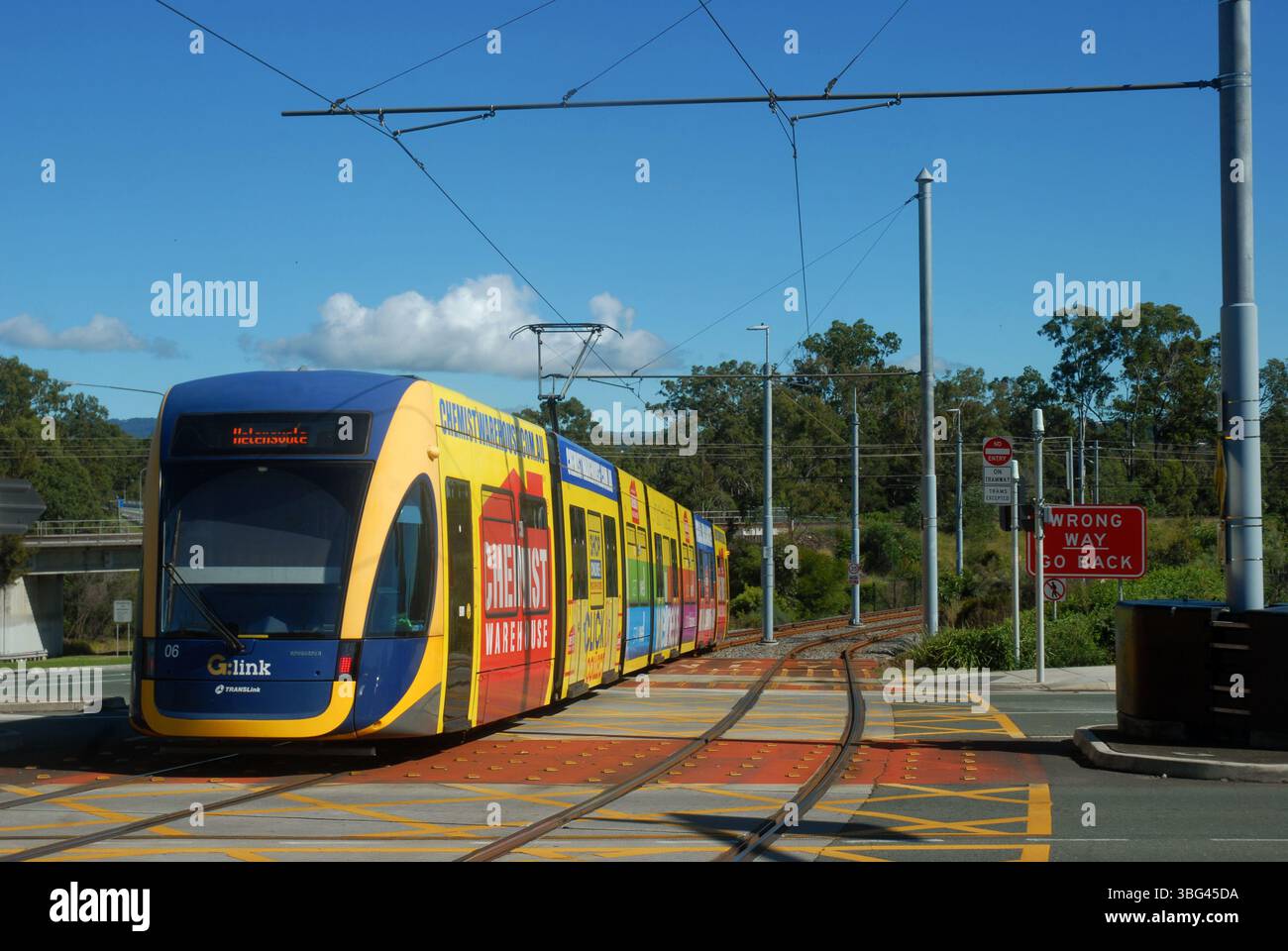 G Link tram entering Parkwood Tram Station, Parkwood Tram Station, Gold ...