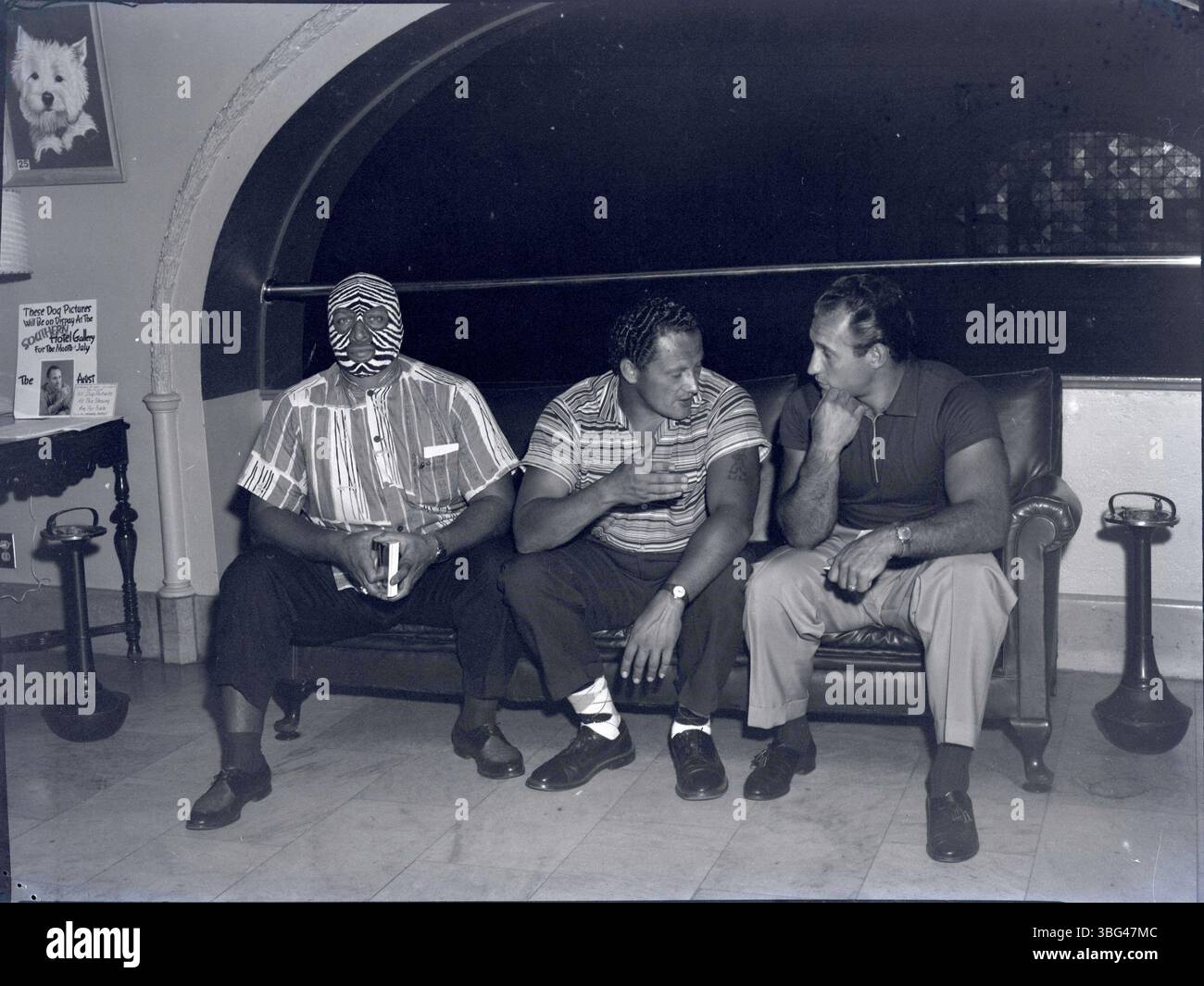 Photographs from 1958 show professional wrestling events held at Haft's ...
