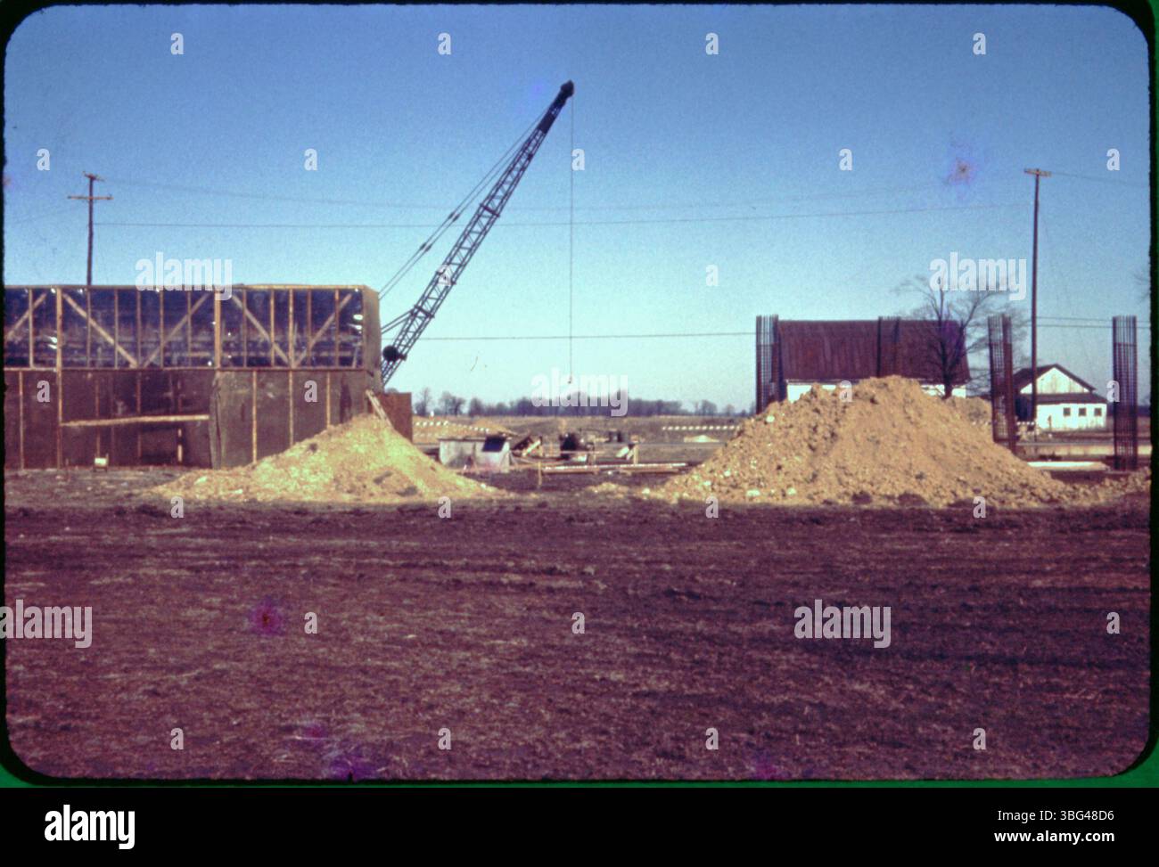 Photograph of the first North Freeway construction overpass at State ...