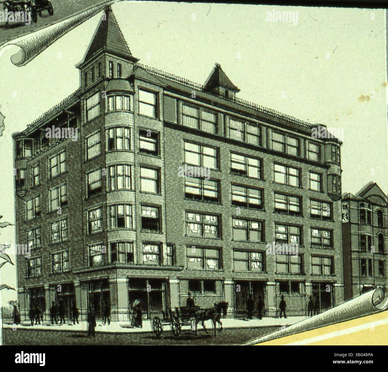 This 1895 illustration shows the Norwich Hotel, also known as the ...