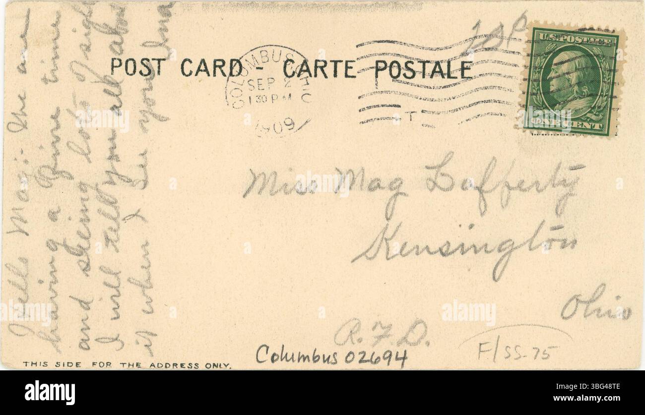 A black and white postcard of the 'These Are My Jewels' memorial on the ...