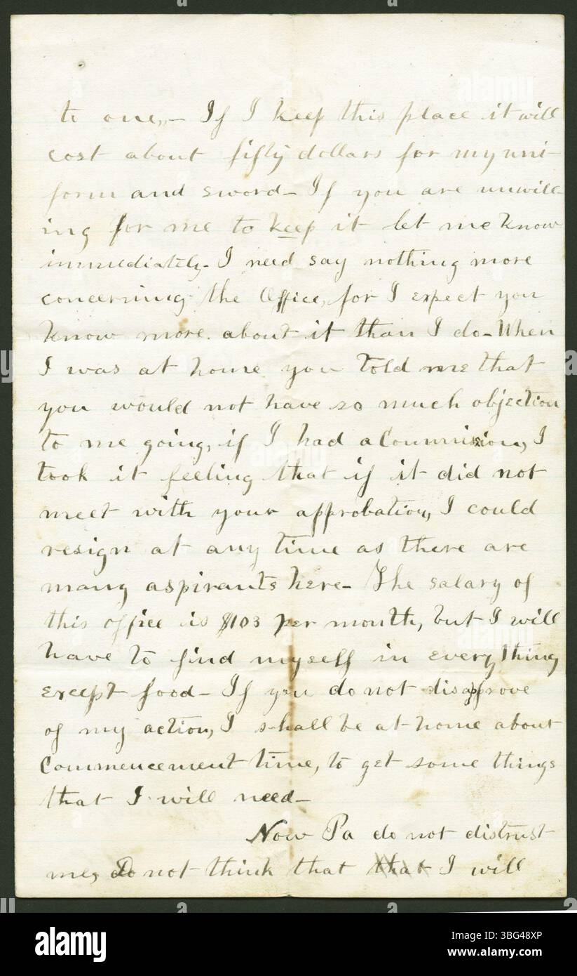 A letter from Silas Pruden to Samuel Pruden, written on June 21, 1861 ...