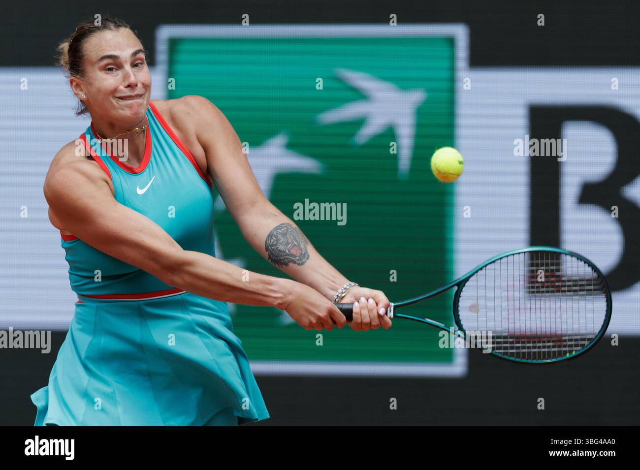 Aryna Sabalenka during the Roland-Garros 2025, French Open, Grand Slam ...