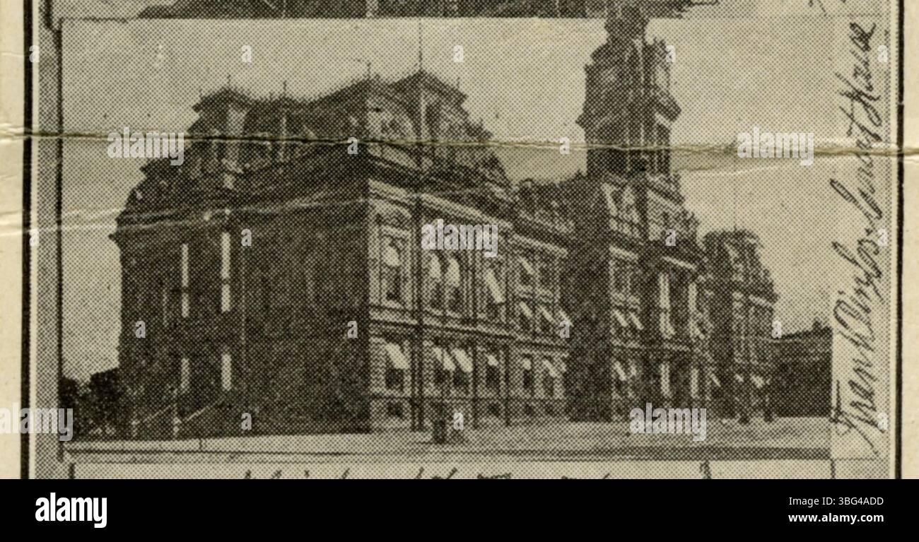 A 1908 aerial postcard showing multiple perspectives of Columbus, Ohio ...