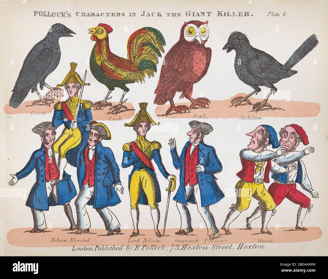 A print coloured lithograph of Characters from Jack the giant killer ...