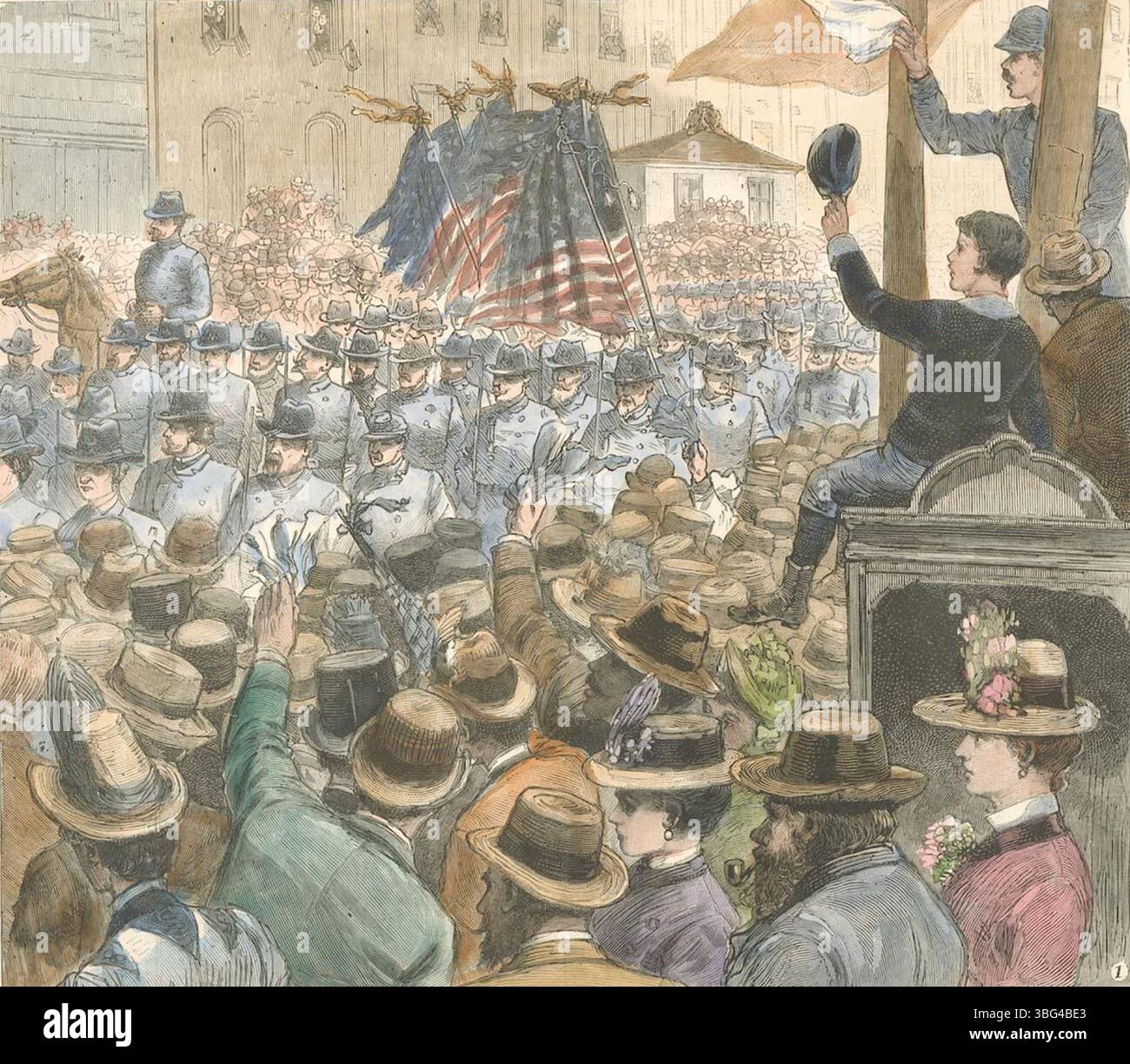 The scene on High Street during the 1888 Centennial Festival and the ...