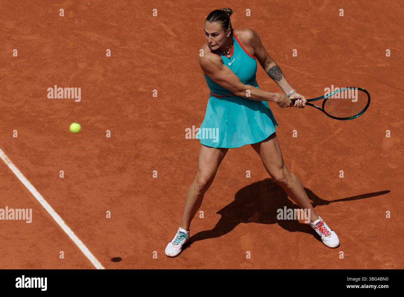 Aryna Sabalenka during the Roland-Garros 2025, French Open, Grand Slam ...