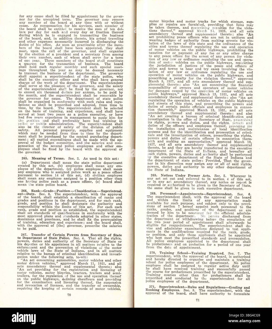 The 1935 Indiana motor vehicle and highway laws outline the state's ...