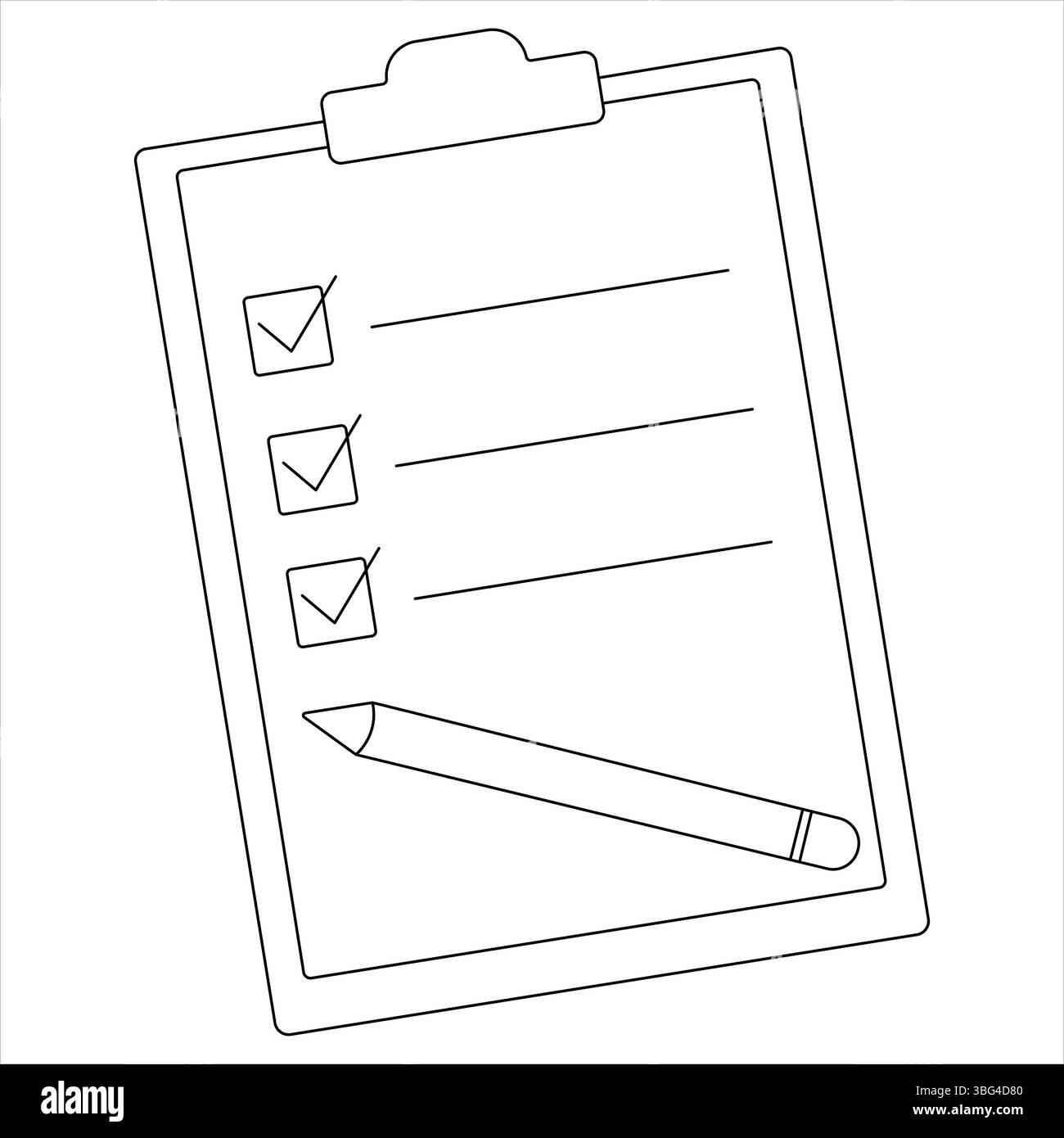 Continuous one line drawing Clipboard with Checklist minimalist vector ...