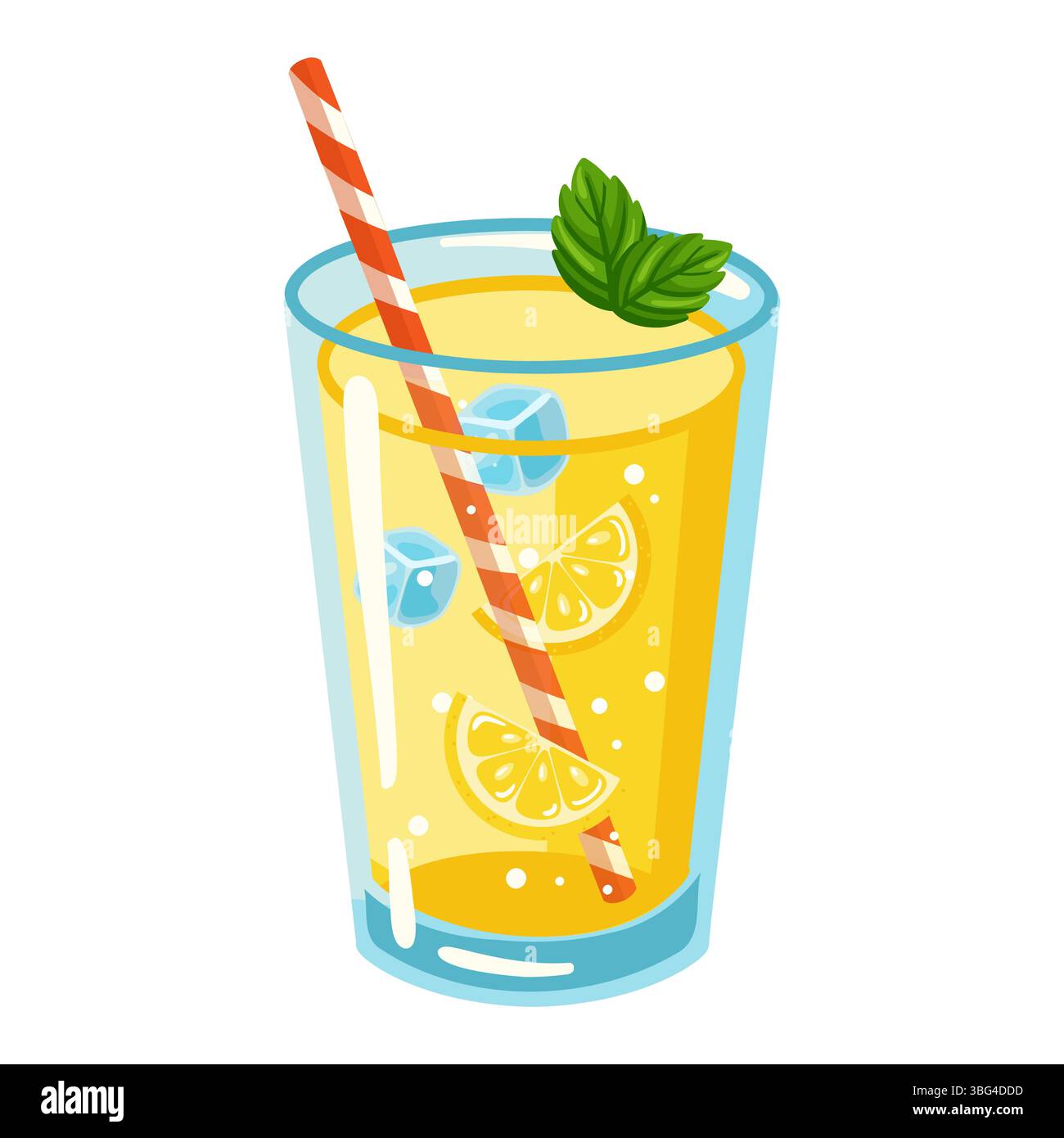 Ice cubes lemon slices Stock Vector Images - Alamy