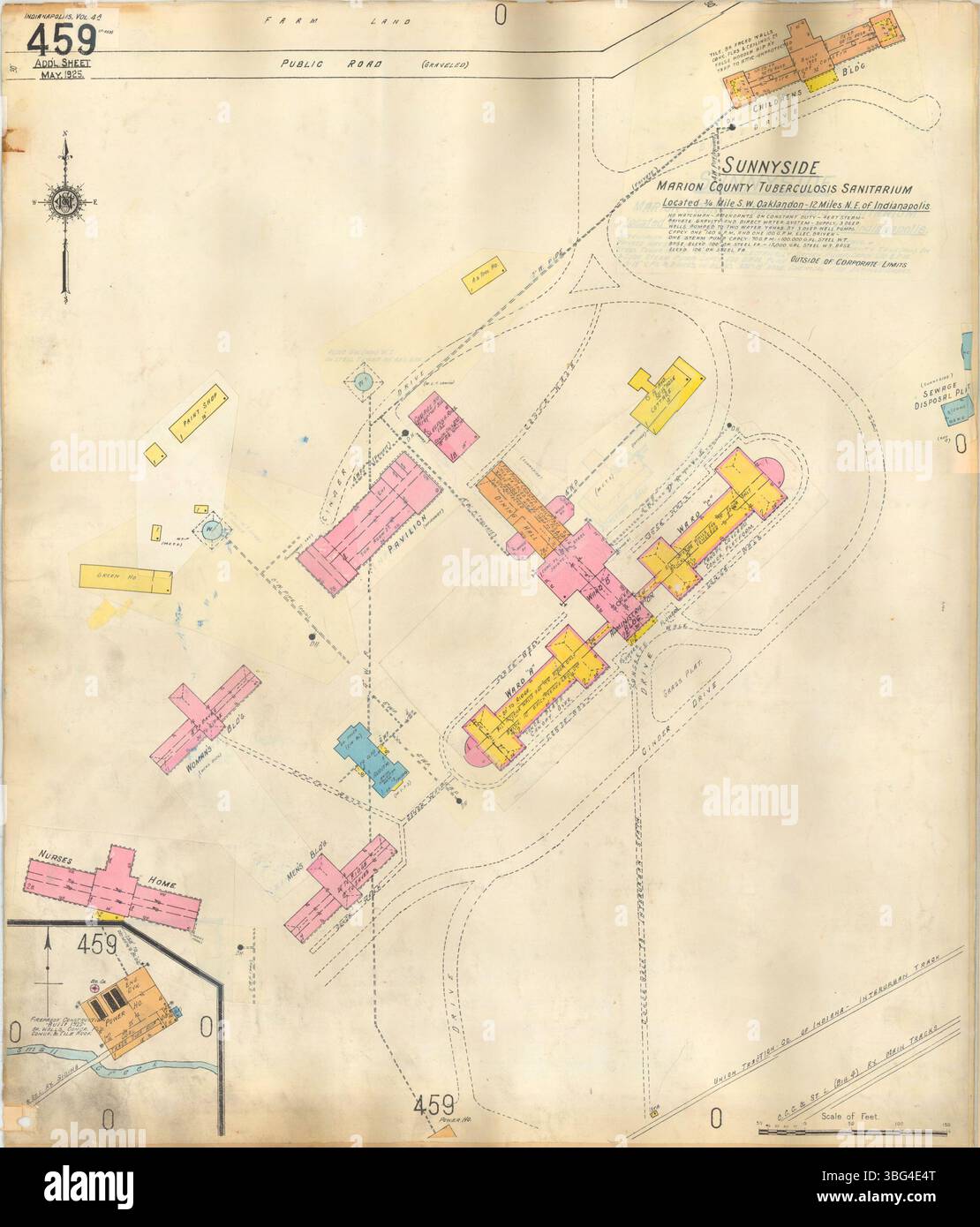 The 1925 Indianapolis Sanborn Map (map #459) provides insight into the ...