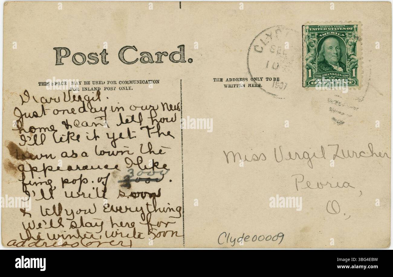This sepia-toned postcard from 1912 depicts the First Baptist Church in ...
