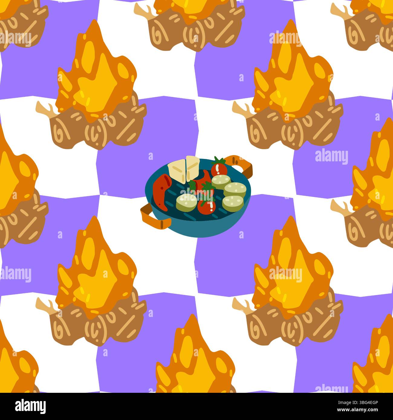 Log fire in cozy Stock Vector Images - Alamy