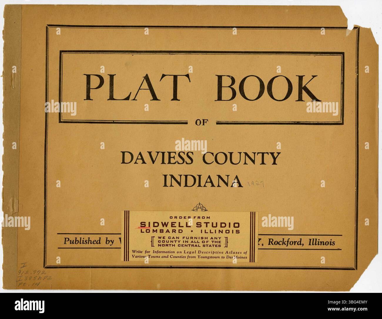 This 1927 plat atlas of Daviess County, Indiana, includes a detailed ...